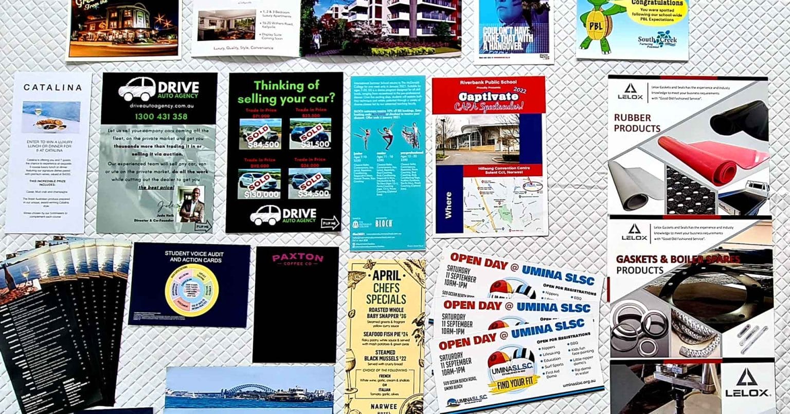 Wide range of print products available at Sydney’s Fastest Printer